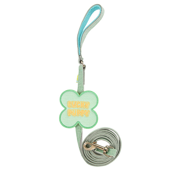 leash attachment badge - 4 leaf clover